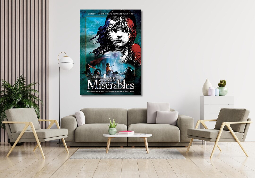 Les Miserables POSTER Musical Theatre Les Miserables Musical Canvas Art ...