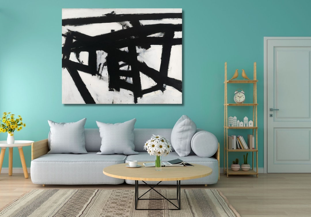 Franz Kline WALL ART Print,franz Kline Black White Art Canvas Wall Art ...