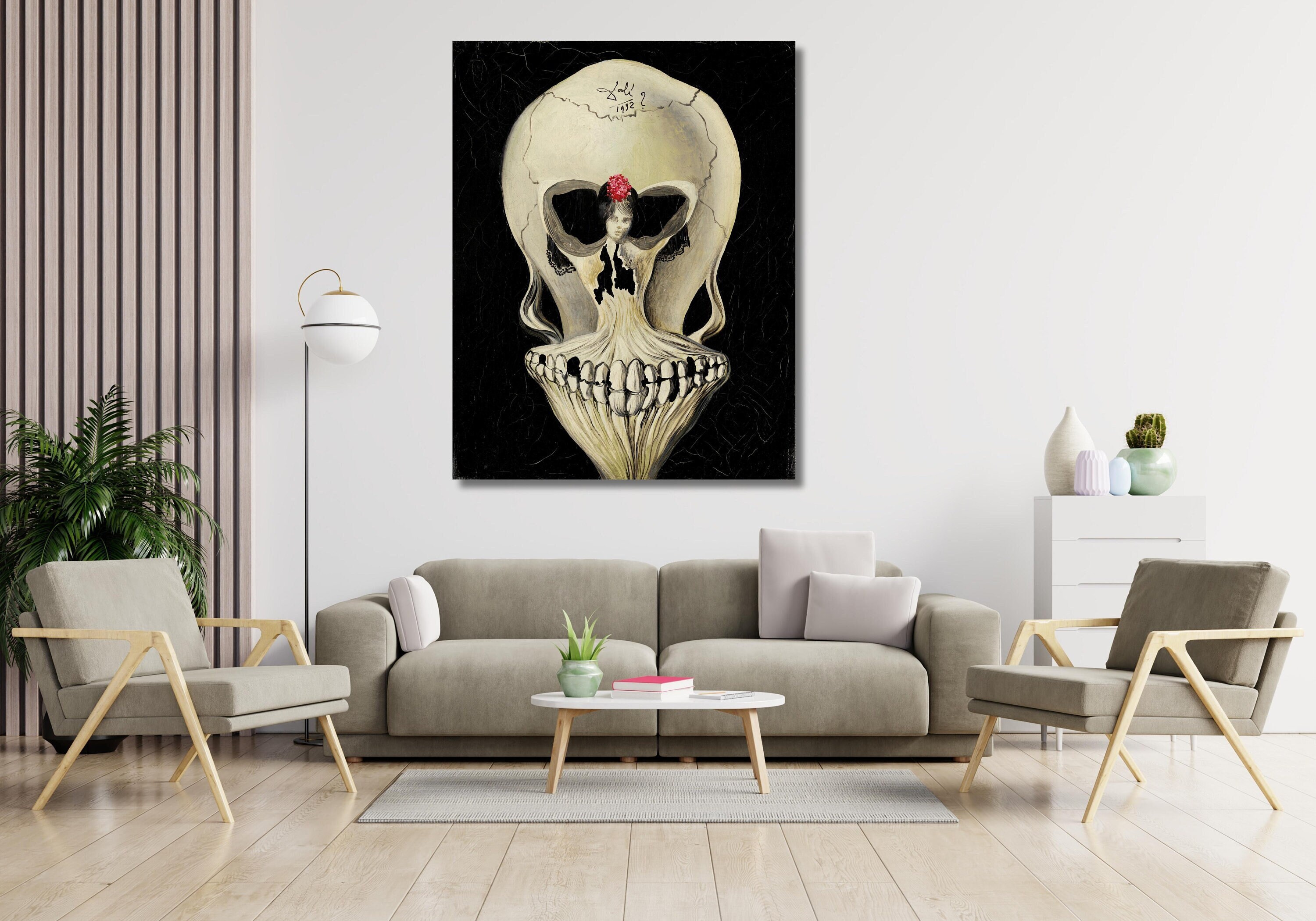 Salvador Dali Ballerina in a Skull Ready to Hang Poster,ballerina Skull ...