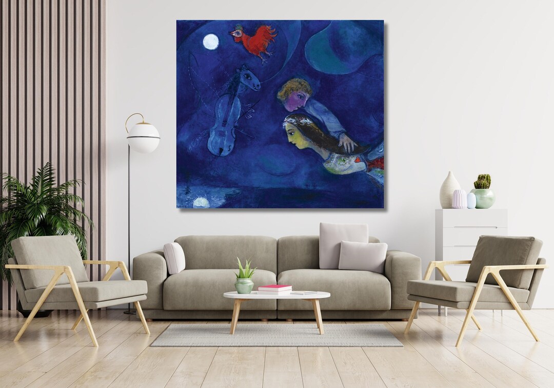 Marc Chagall Arts Collage Wall Art, Modern Canvas Exhibition Poster ...