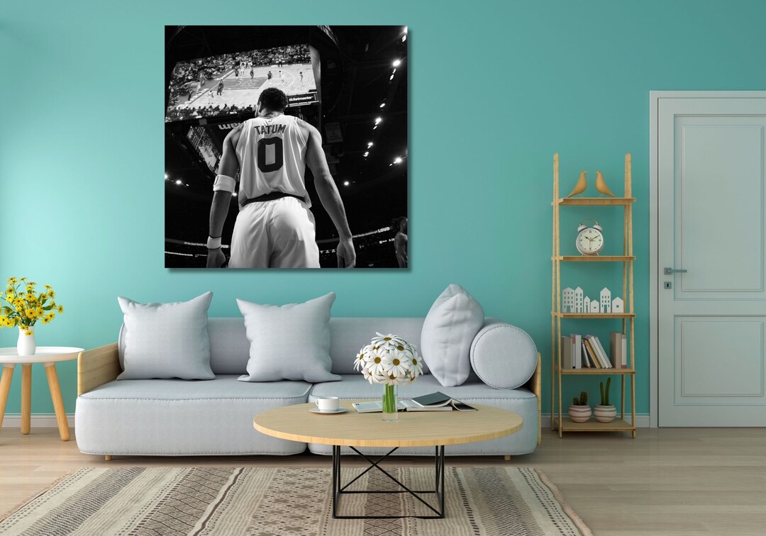 Jayson Tatum Print, Ready to Hang Wall Art , 2023 - 2024 Champion ...