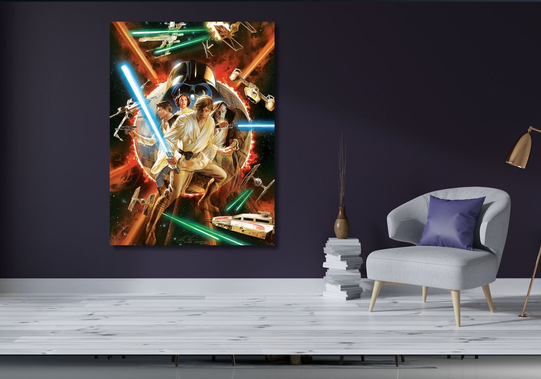 Starwars Anakin Vs Obi Wan Poster,anakin Skywalker Print ,clone Wars ...