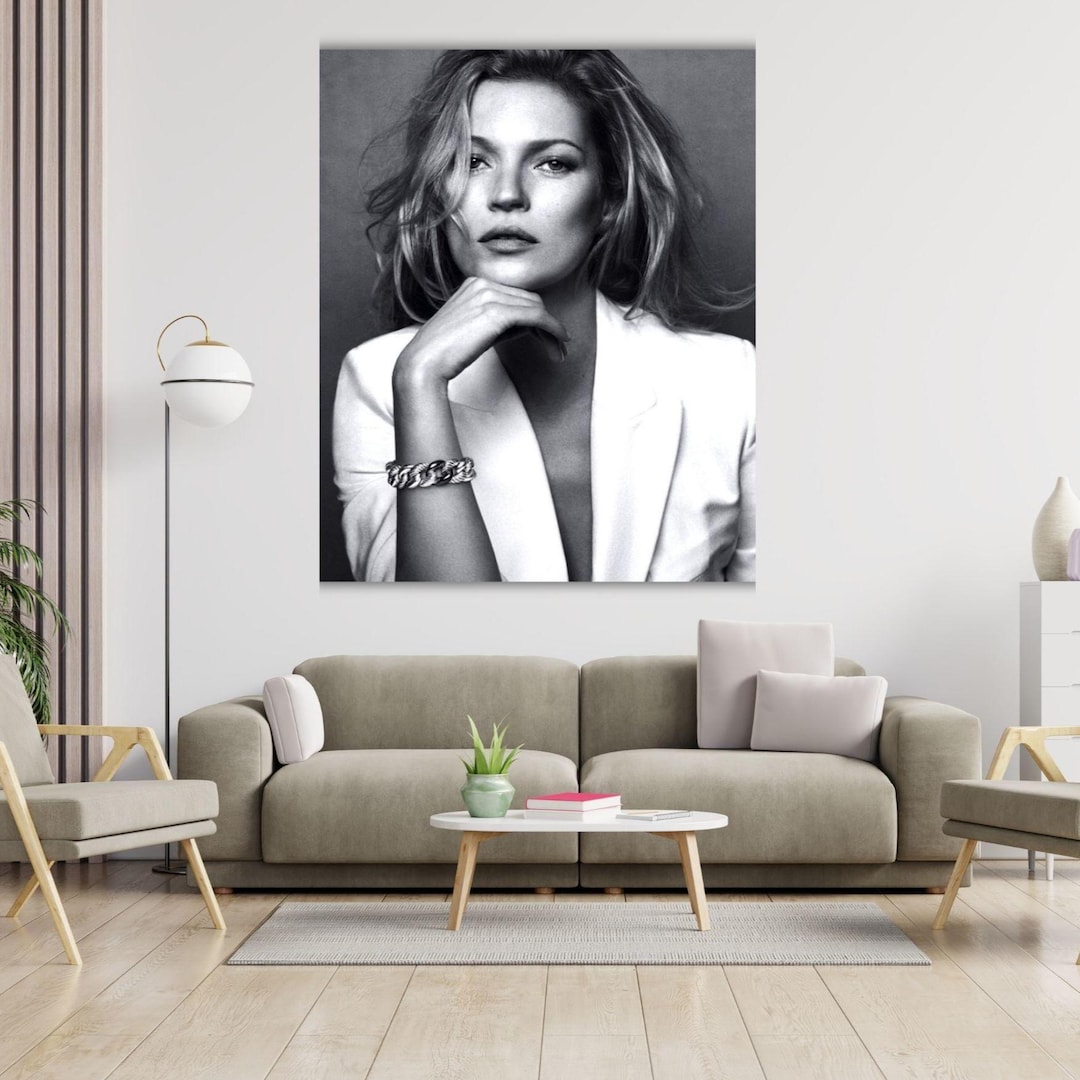 Kate Moss Poster Print,kate Moss Ready to Hang Canvas Wall Art, Fashion ...