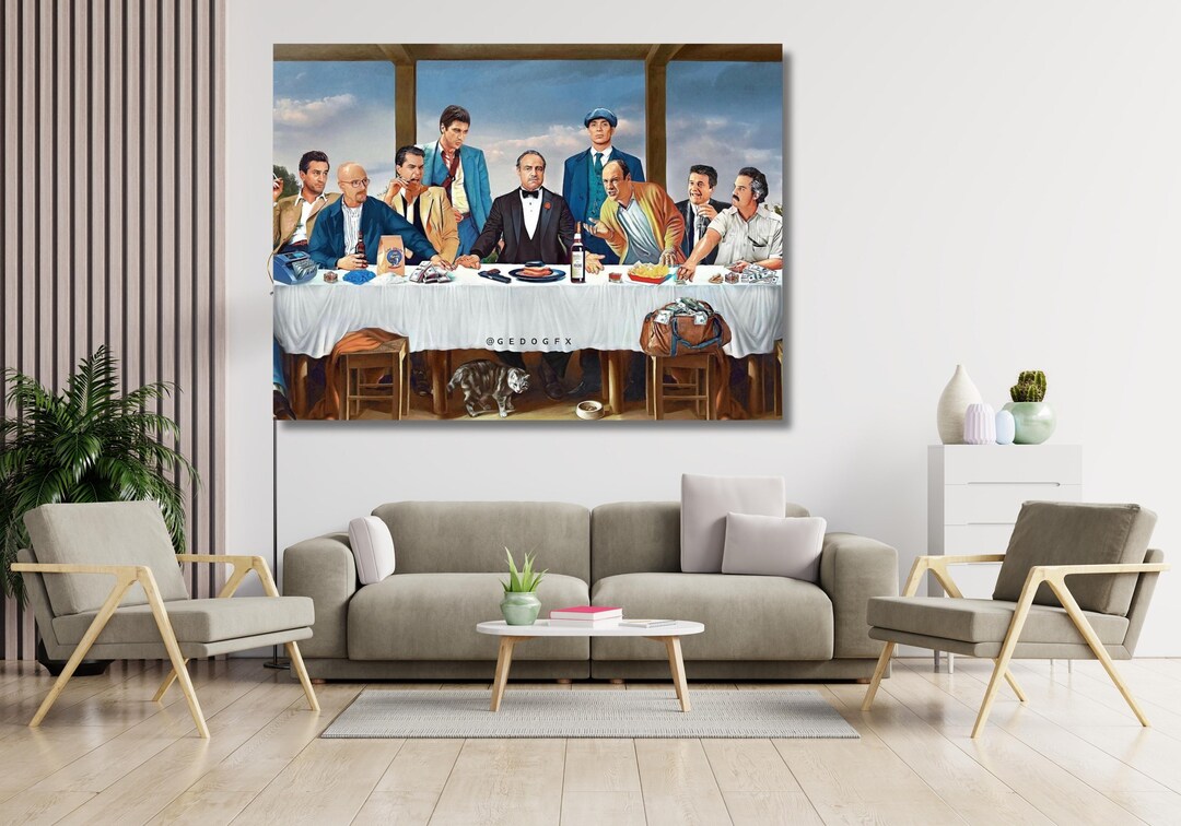 Last Supper Movie Gangsters WALL Art,the Godfather Art,last Supper ...