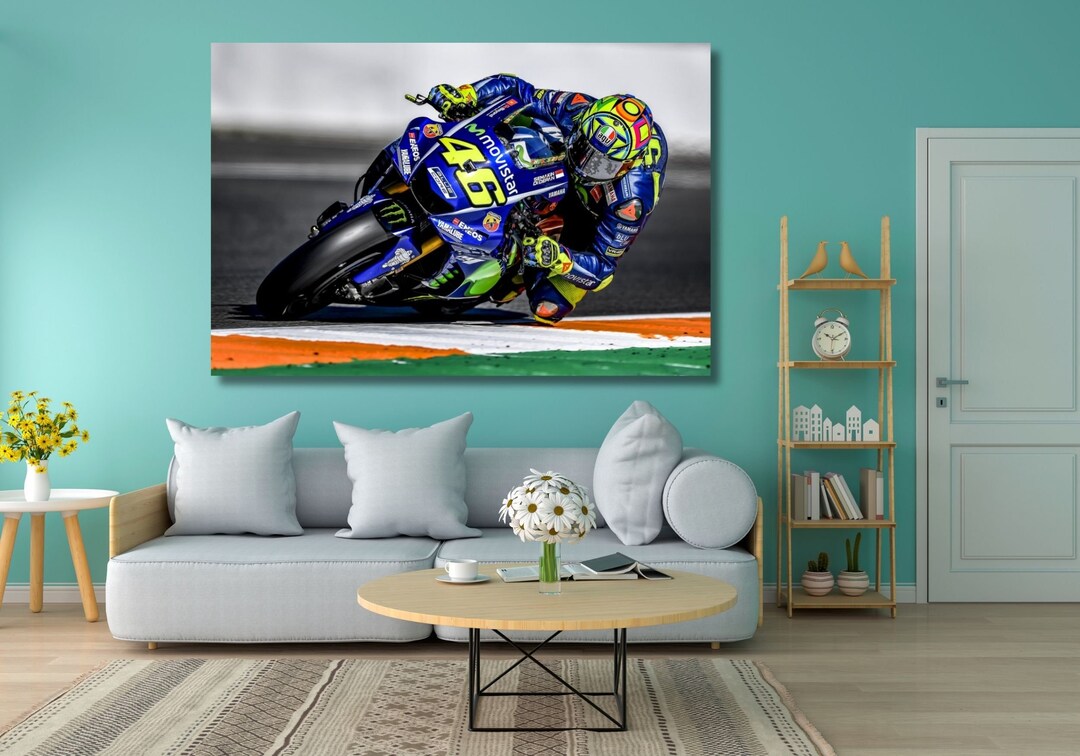 Valentino Rossi WALL ART Ready to Hang,kids Gift,moto GP Superbike ...