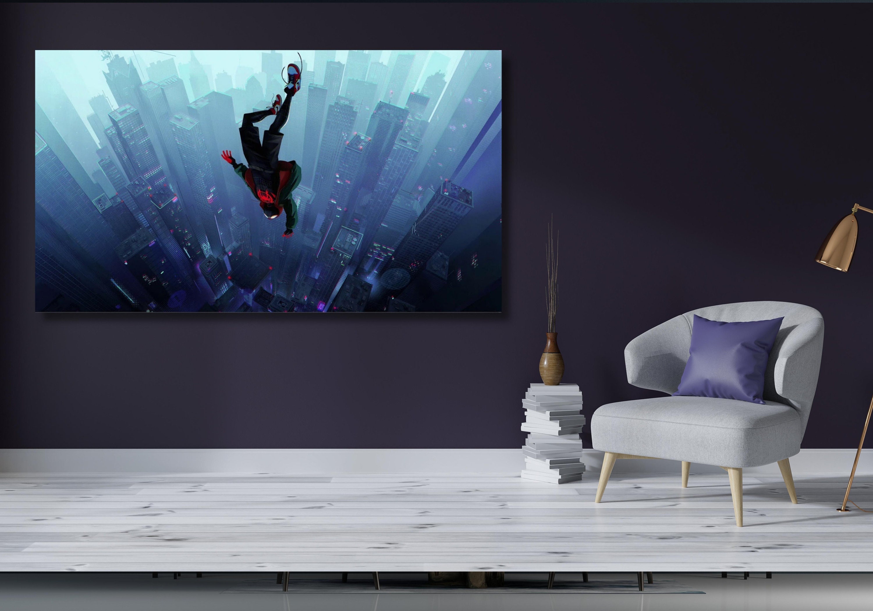 Spider-man Across the Spider-verse WALL ART Canvasspider-man - Etsy