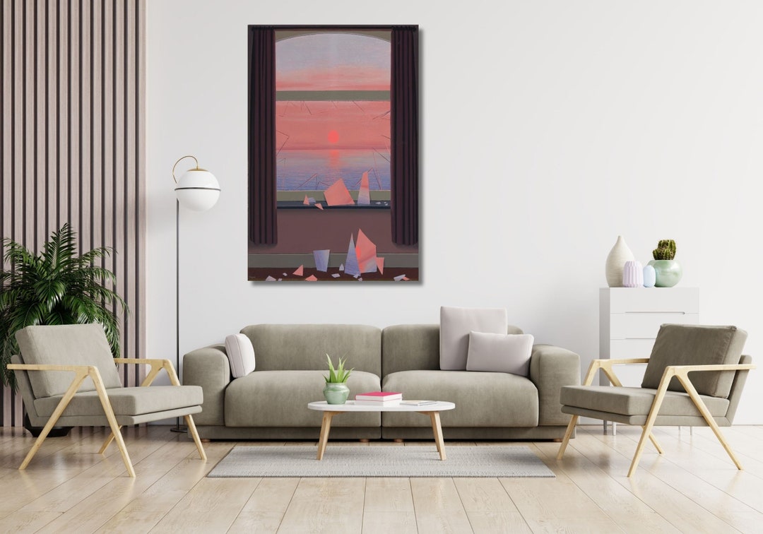 René Magritte Window View WALL ART Canvas,rene Magritte Canvas Wall Art ...