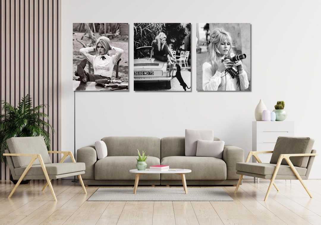 Set of 3 Brigitte Bardot Poster,brigitte Bardot Print, Blowing Bubble ...
