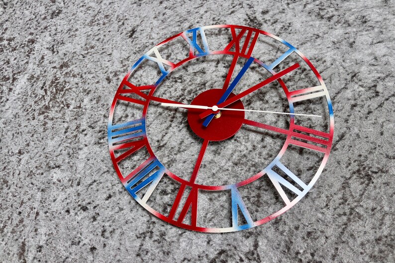 Skeleton Clock Graffiti Union Jack Unique Hand Painted Design, Adorn ...