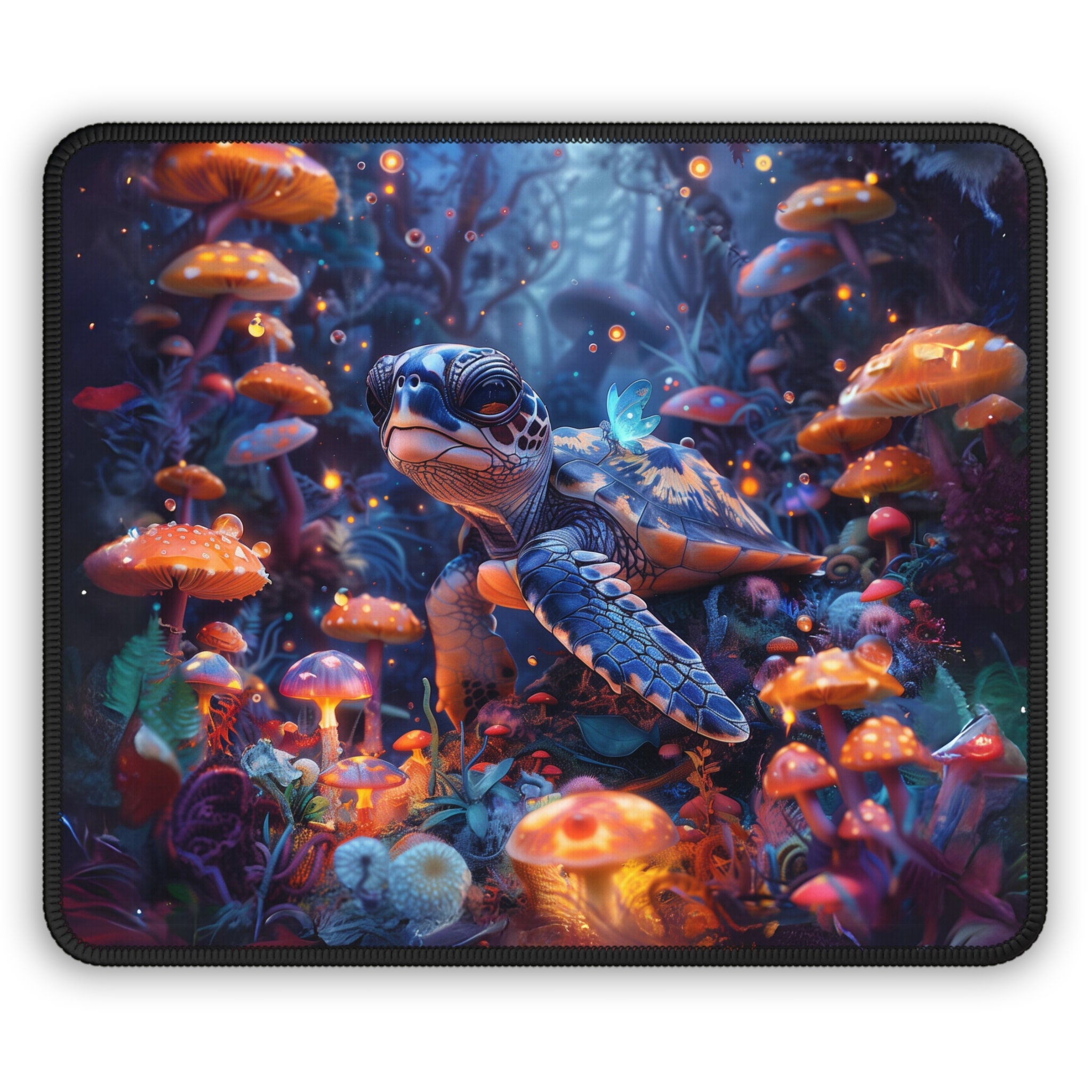 Psychedelic Sea Turtle Gaming Mousepad, Fun Sea Turtle Fantasy Art ...