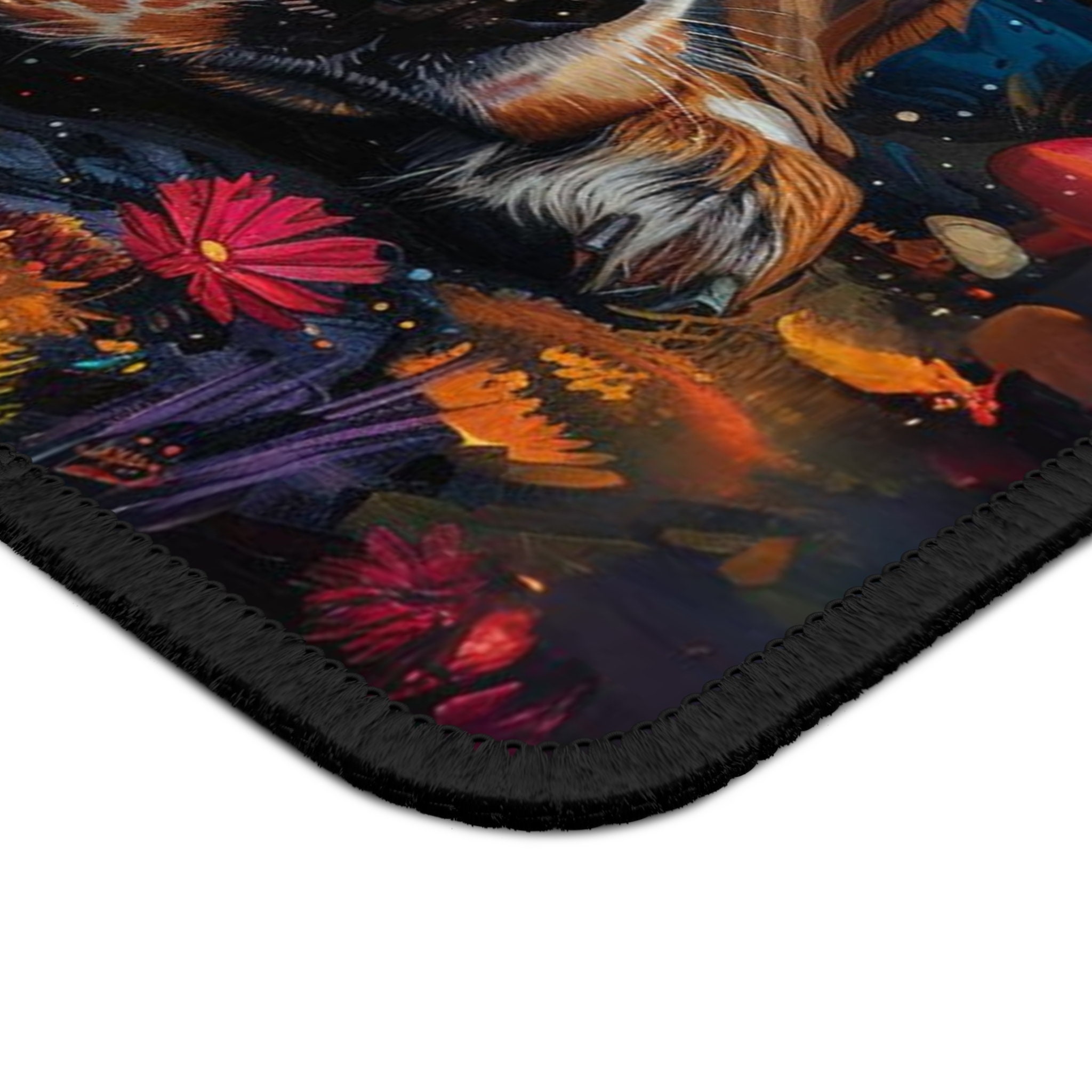 Psychedelic Foxhound Gaming Mousepad, Fun Fox Hound Fantasy Art ...