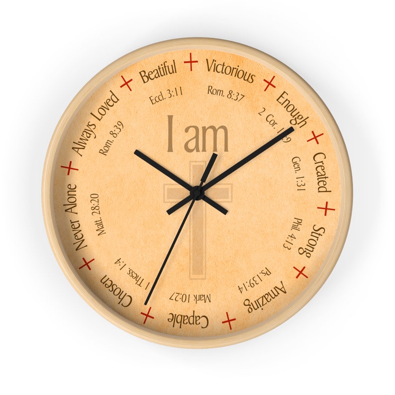 Customizable Bible Wall Clock, Bible Wall Clock, Bible Quotes Decor ...