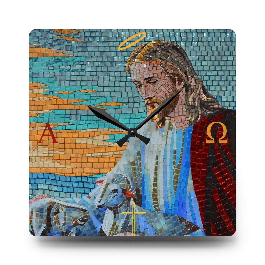 Jesus Christ Wall Clock Personalized Jesus Wall Clock - Etsy