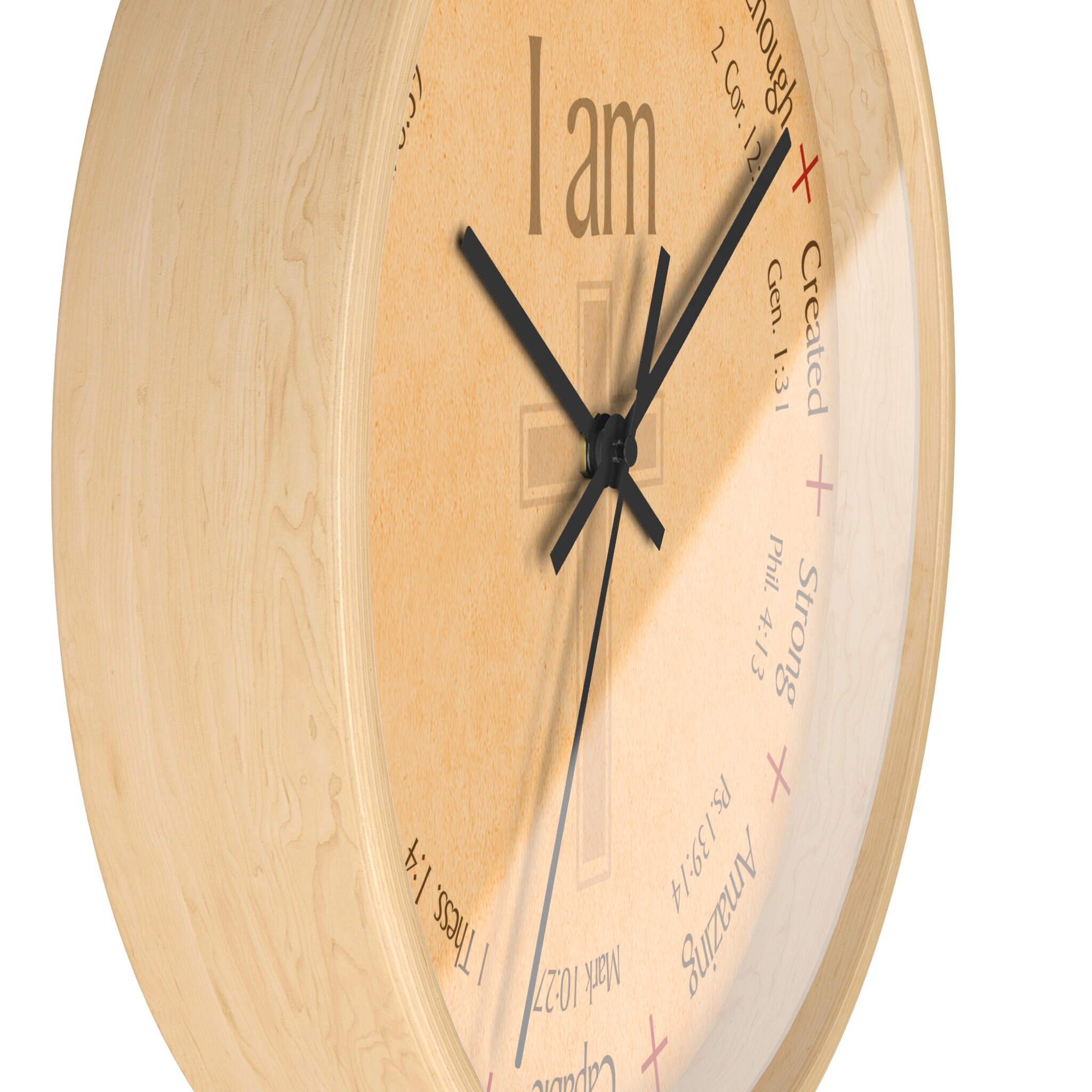 Wooden Bible Wall Clock Christian Wall Clock Bible Quotes - Etsy