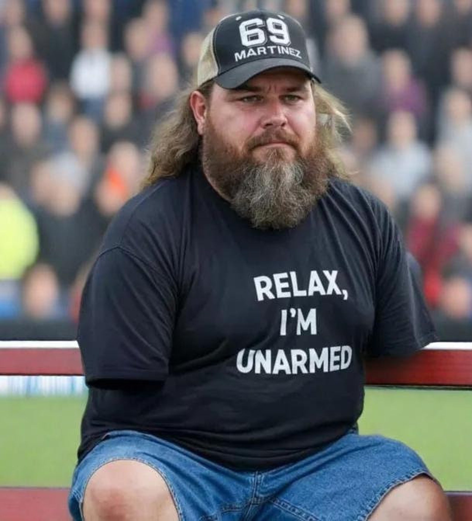 Relax I'm Unarmed Funny Armless Jokes Men's Funny T Shirts Funny Tee's ...