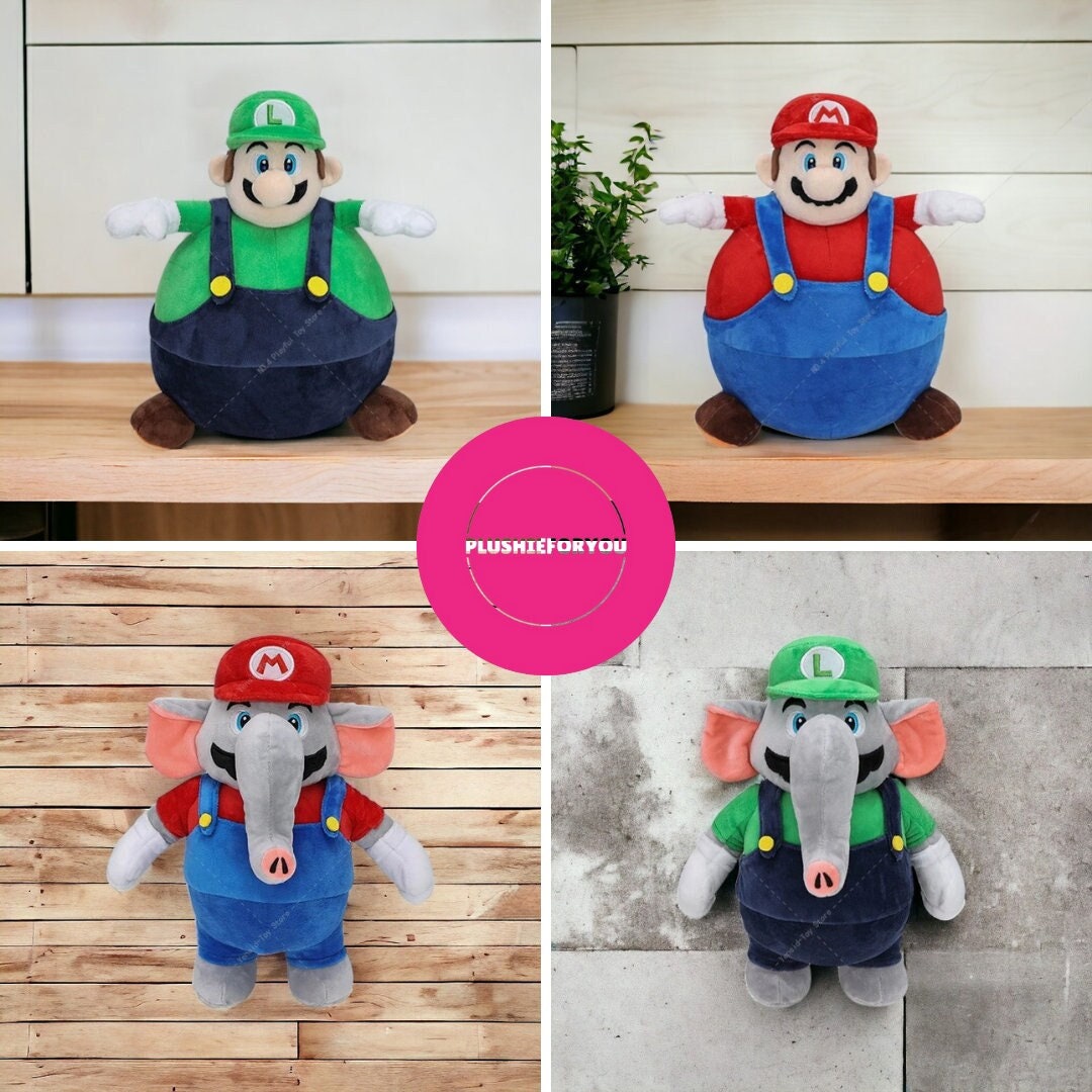 Wonder Elephant Mario Luigi Super Mario Plush Toy Luigi Elephant ...