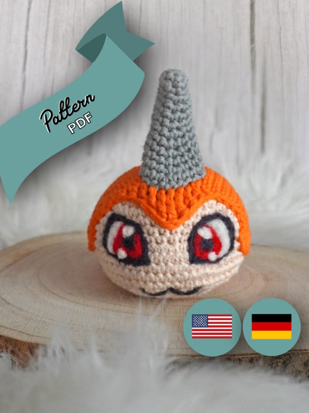Digital Monster Baby - Amigurumi - Crochet Pattern Tsuno /PDF ...
