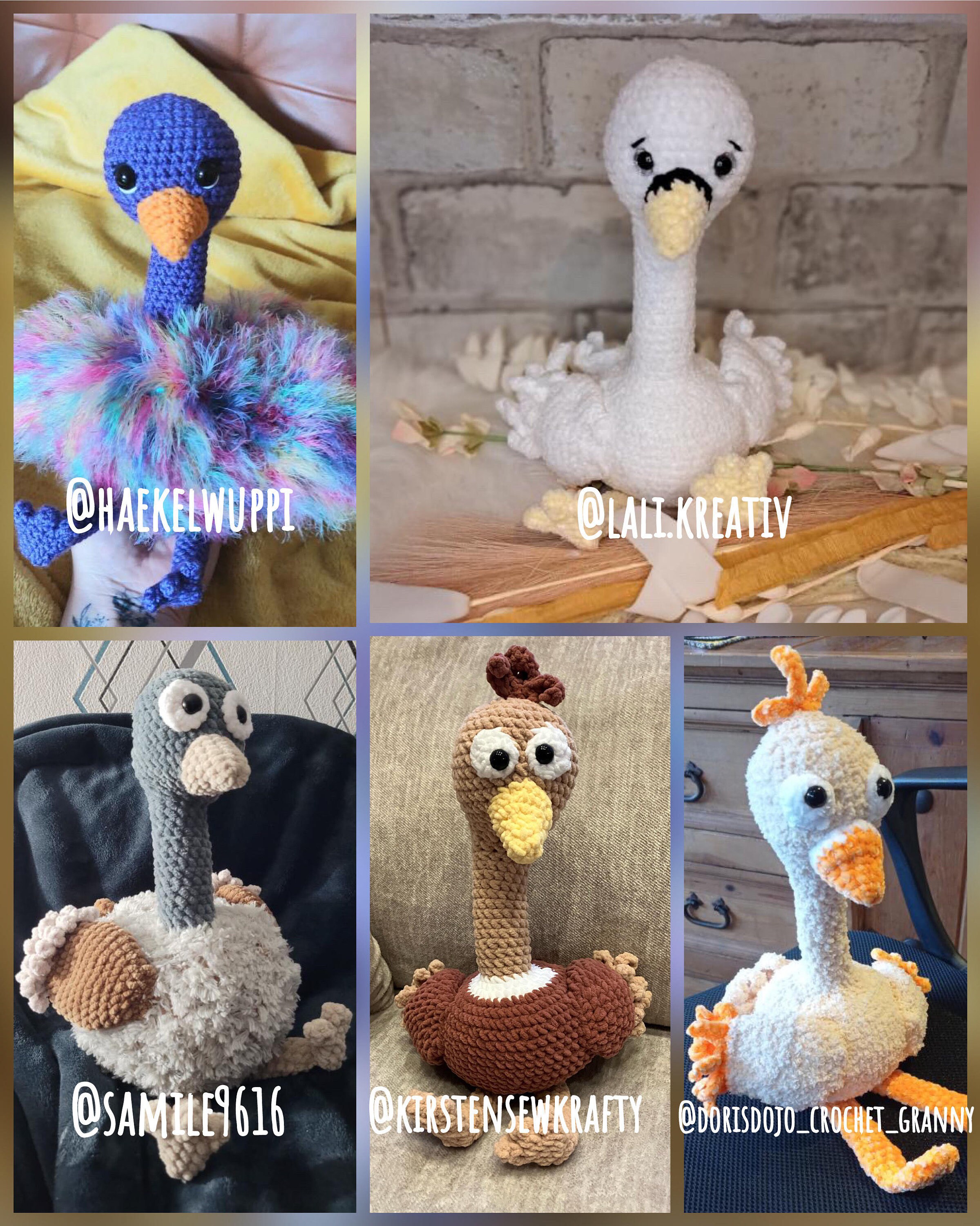 Crochet Pattern - Big Bird Amigurumi - Flamingo, Swan, Stork, Ostrich ...