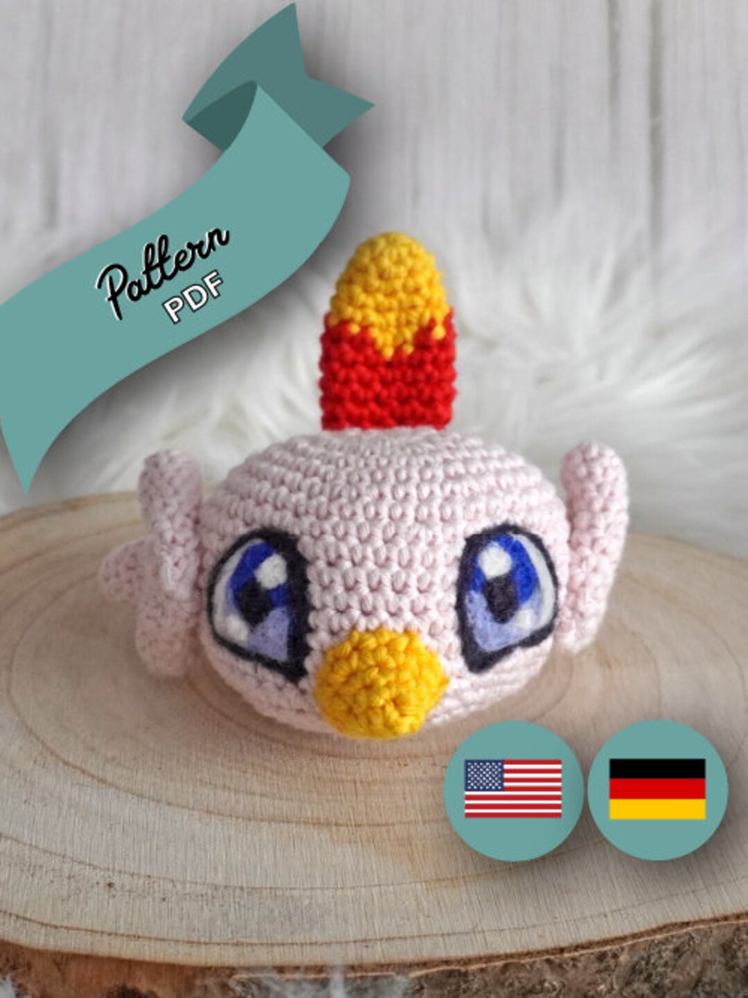 Digital Monster Baby - Amigurumi - Crochet Pattern Poro /PDF ...