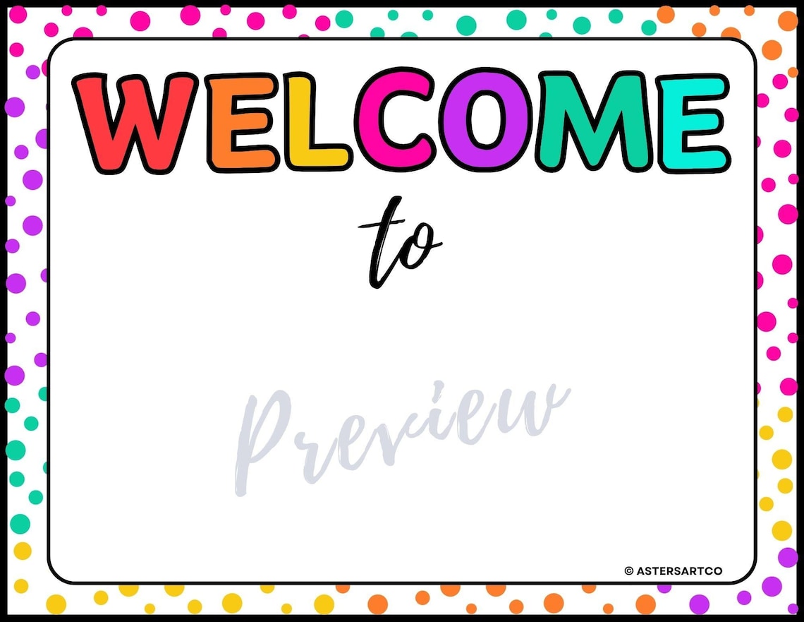 Classroom Welcome Sign Classroom Welcome Sign Poster Classroom Decor ...