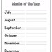Months of the Year Tracing & Writing Worksheets for Preschool, Pre-k ...