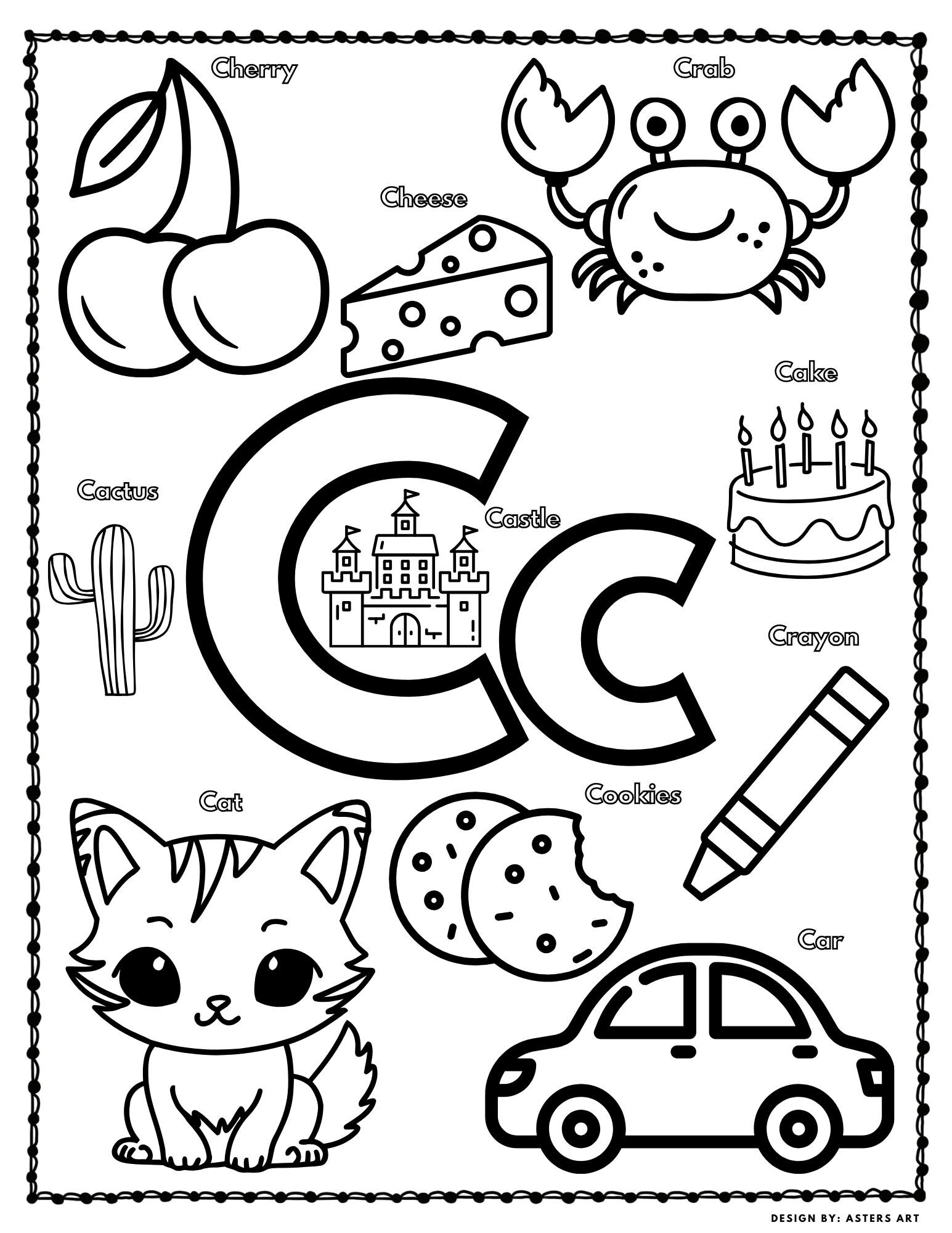 Digital Alphabet Coloring Pages From A to Z, (printable - Instant ...