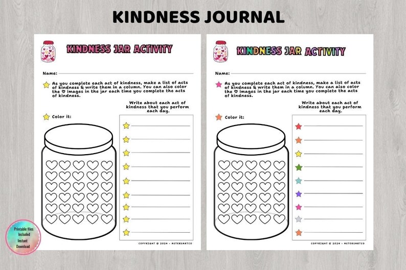 Kindness Journal Writing, Kindness Jar Activity, Kindness Bookmarks ...