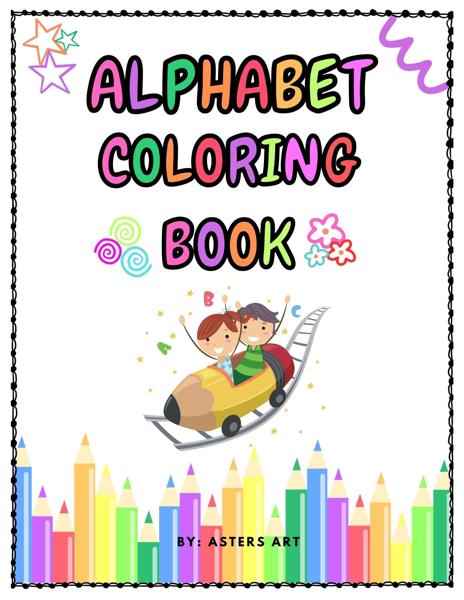 Digital Alphabet Coloring Pages From A to Z. - Etsy