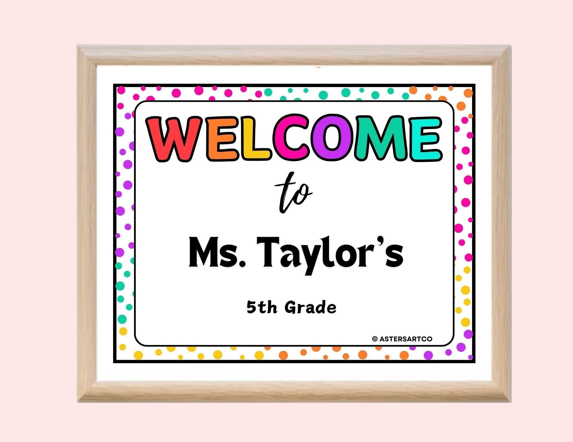 Classroom Welcome Sign Classroom Welcome Sign Poster Classroom Decor ...