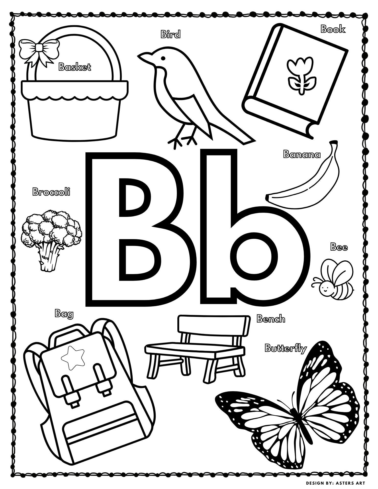 Digital Alphabet Coloring Pages From A to Z, (printable - Instant ...