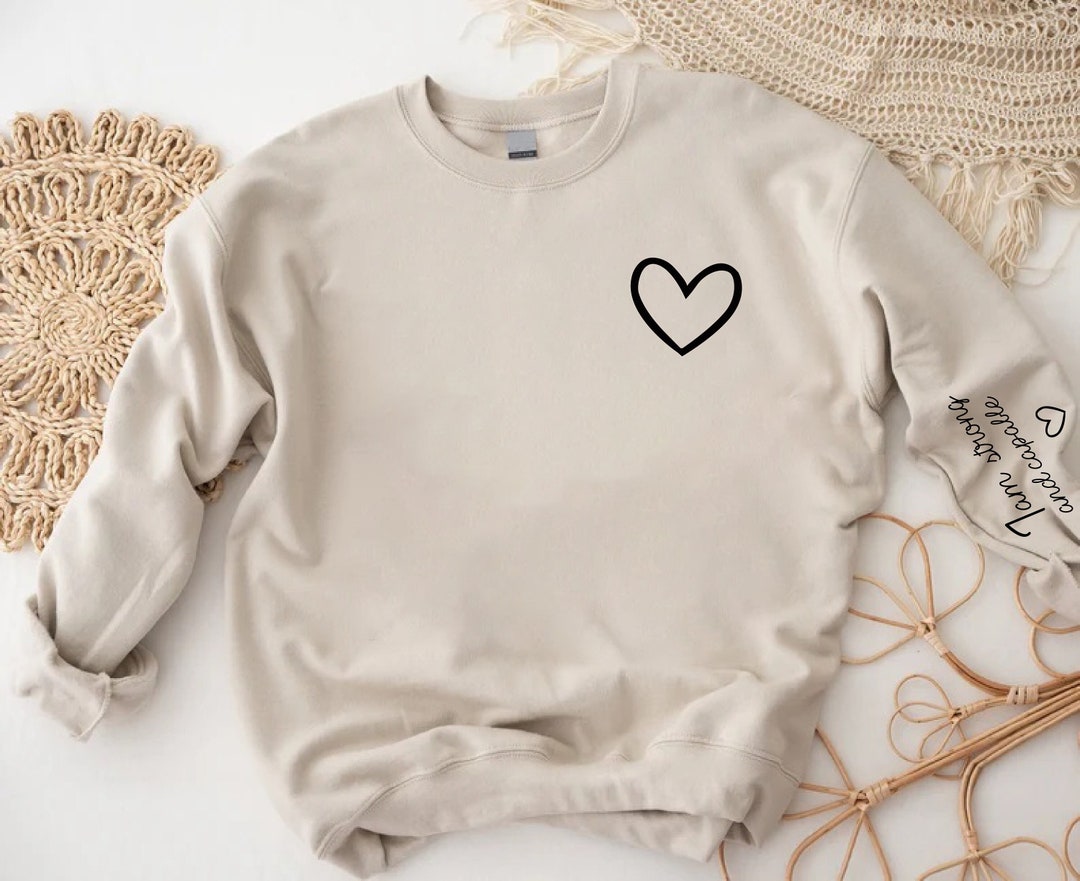Positive Affirmation Heart Mental Health Awareness Sweatshirt, I'm ...