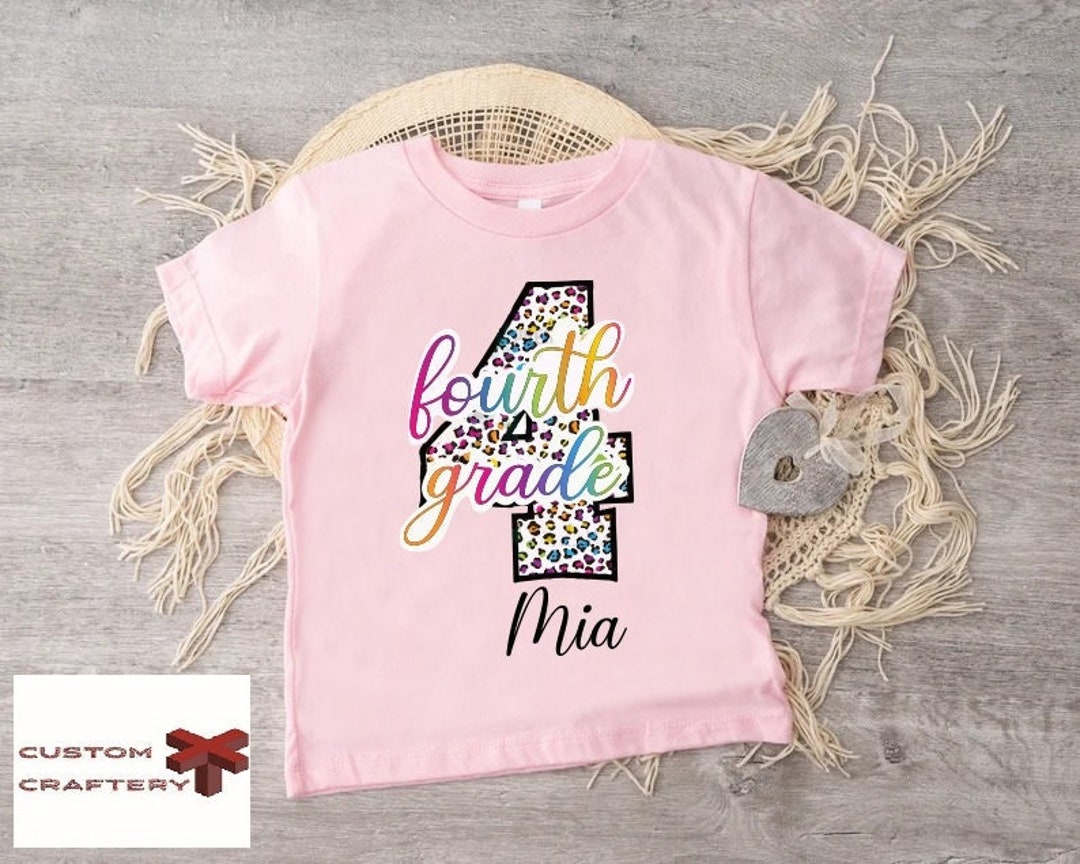 Personalized 4th Grade Student T-shirt,back to School Gift, 4th Grade ...