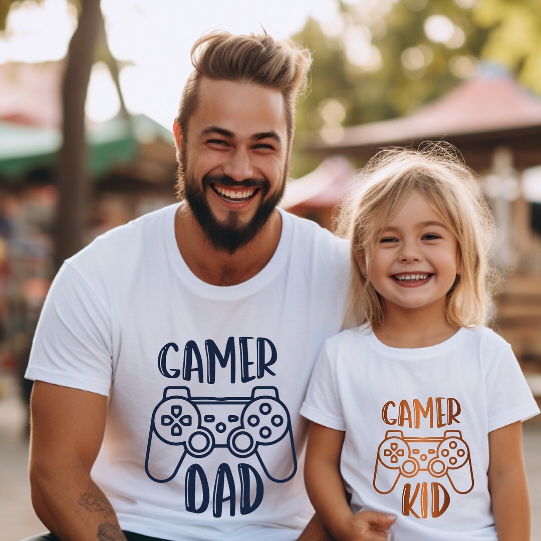 Gamer Dad and Kid Tee,funny Fathers Day Gift, Matching Father and Son ...