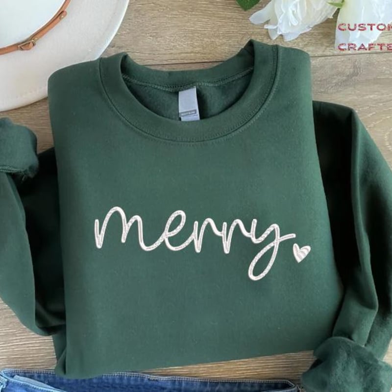 Merry Sweatshirt - Etsy