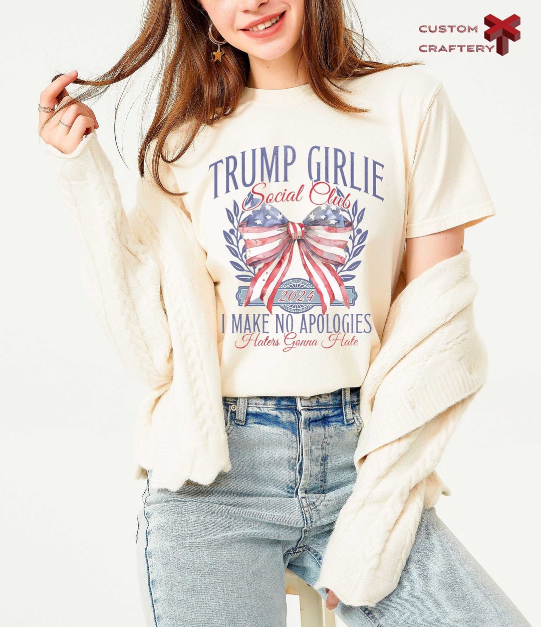 Comfort Colors® Trump 2024 Girlie Shirt, President Trump Shirt, Trump ...