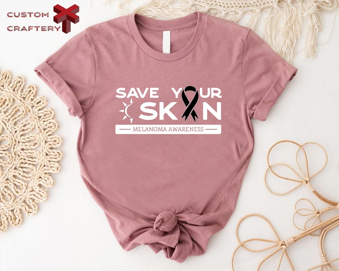 Melanoma Cancer Awareness Shirt, Skin Cancer Survivors Gift,black ...