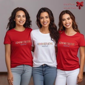Administrative Assistant Shirt Women,admin Assistant Shirt, Office ...