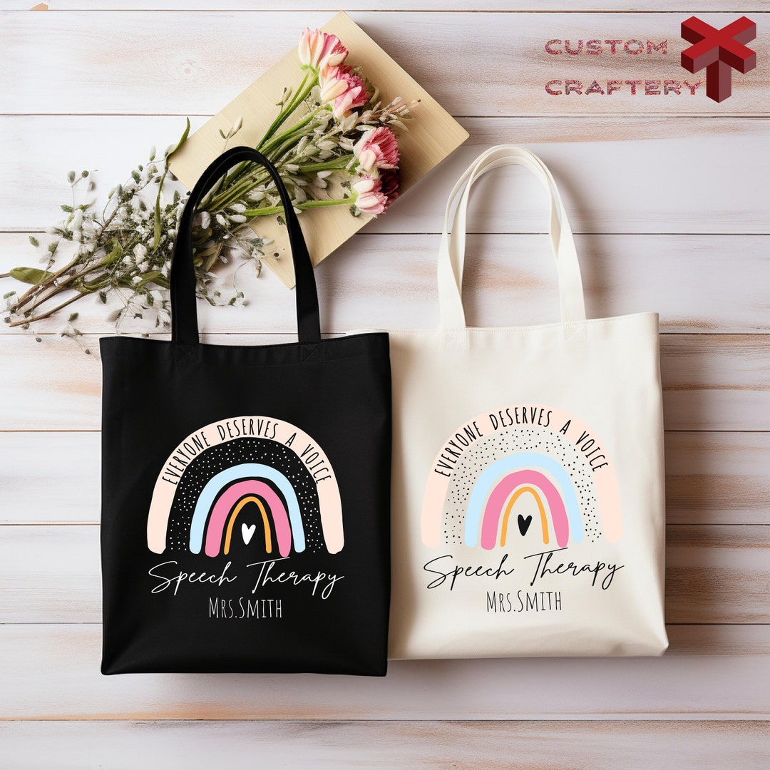 Personalized Speech Therapy Tote Bag,speech Therapist Gift, AAC SPED ...