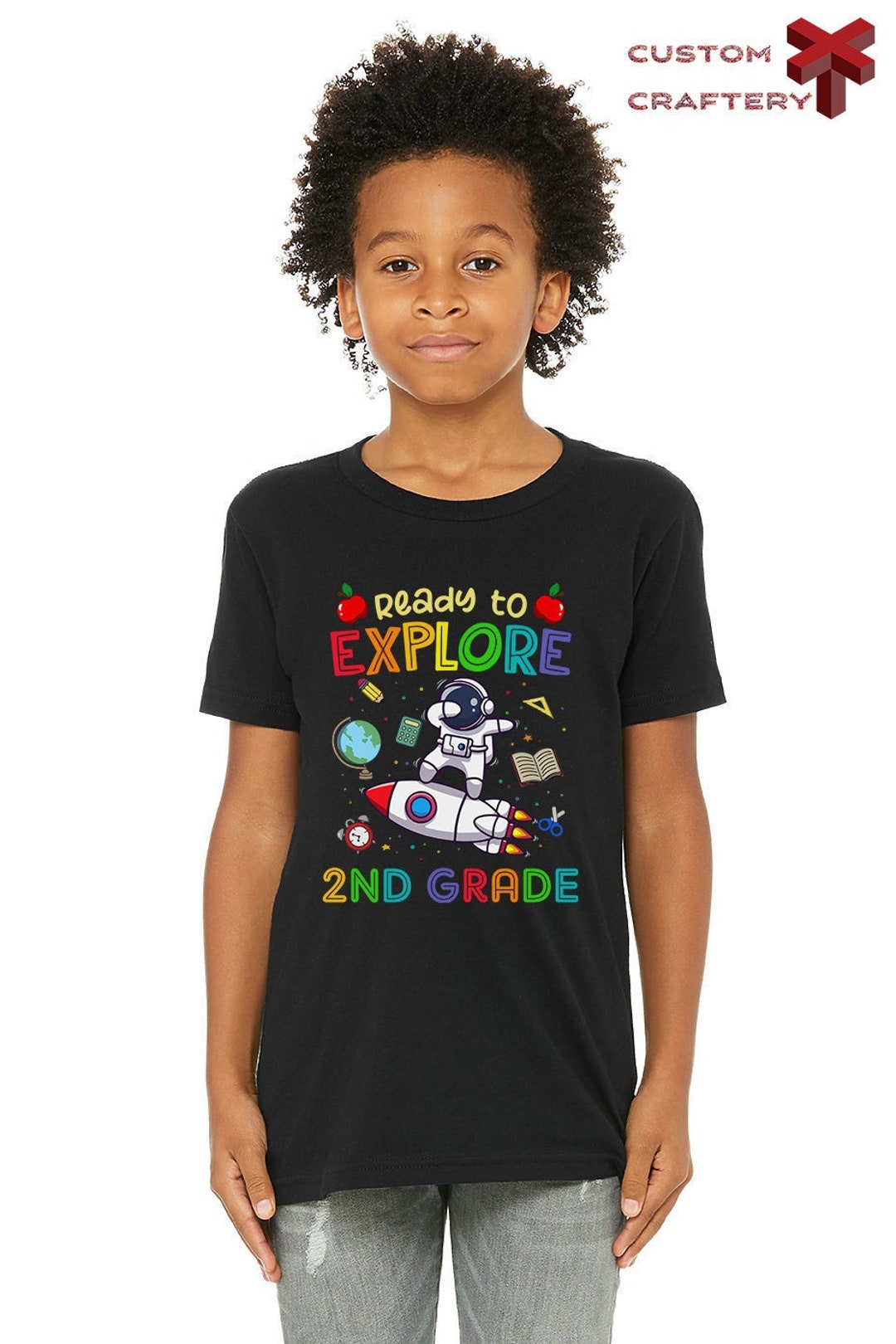 2nd Grade Boys Shirt, Second Grade Outer Space Rocket T Shirt,back to ...