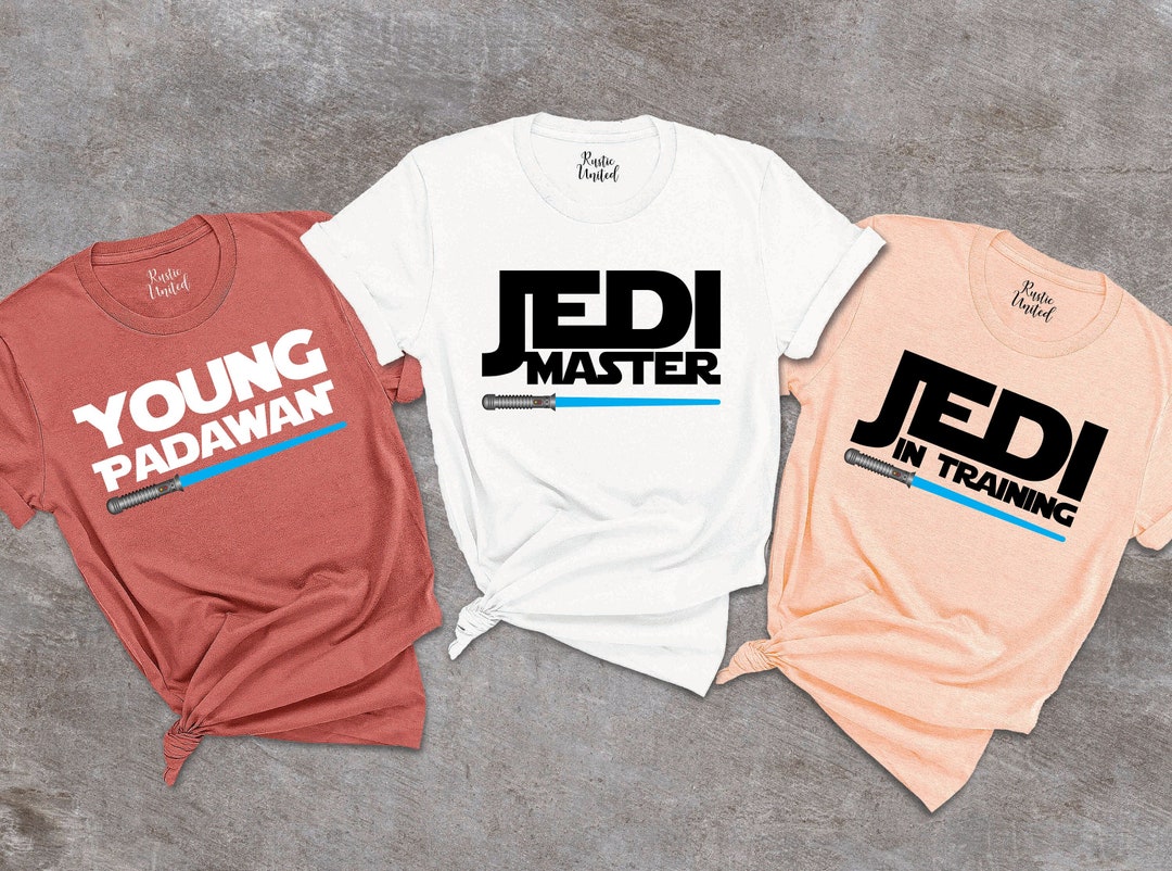 Jedi Master and Jedi in Training Shirts,jedi Master Young Padawan ...