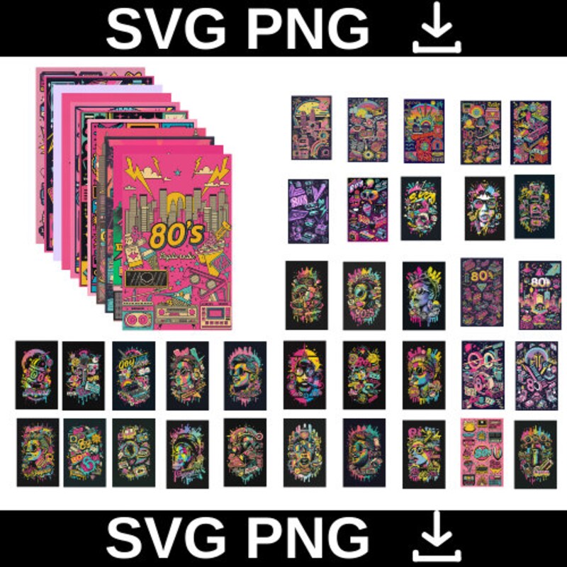 80s Svg File - Etsy