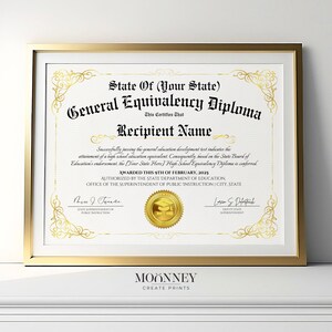 Custom Diploma, Editable Diploma, Ged Diploma, High School, Ged ...