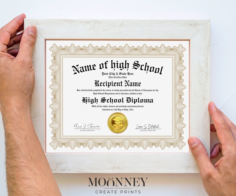 Editable High School Diploma, Home School Diploma, Editable Template on ...