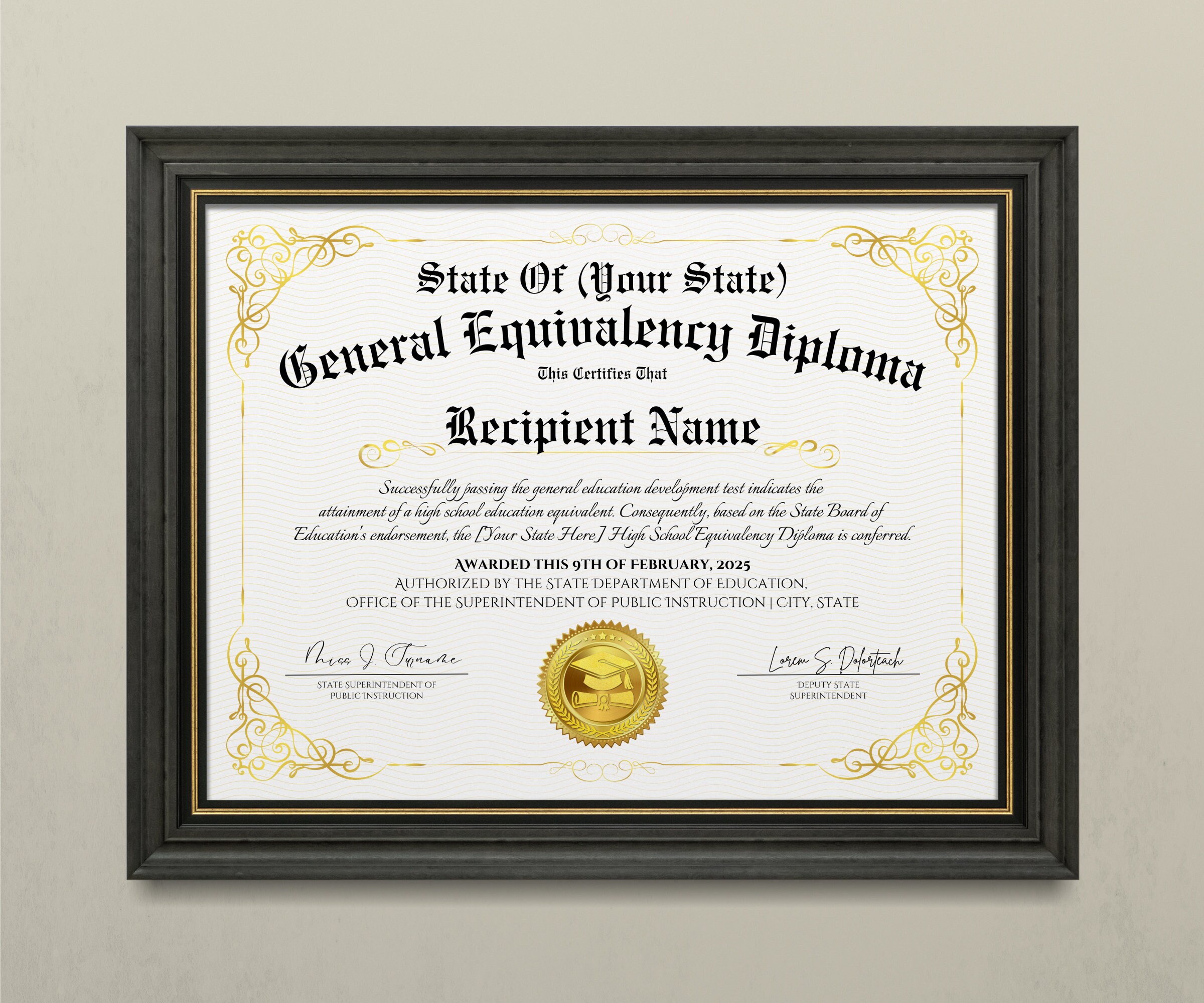 Custom Diploma, Editable Diploma, Ged Diploma, High School, Ged ...
