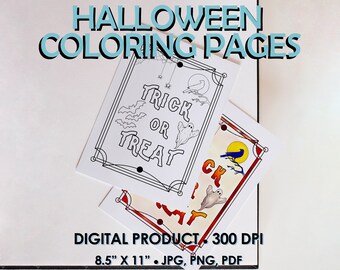 Cute Book Coloring Page for Kids Witch Coloring Page for - Etsy