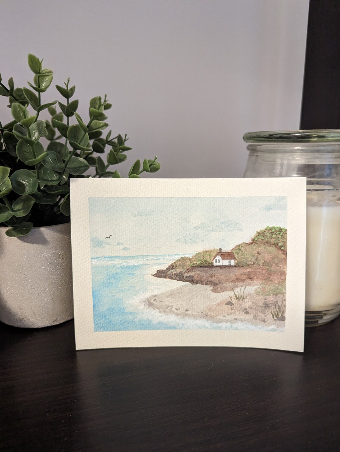 Little House by the Beach - Original Watercolor Painting - Etsy