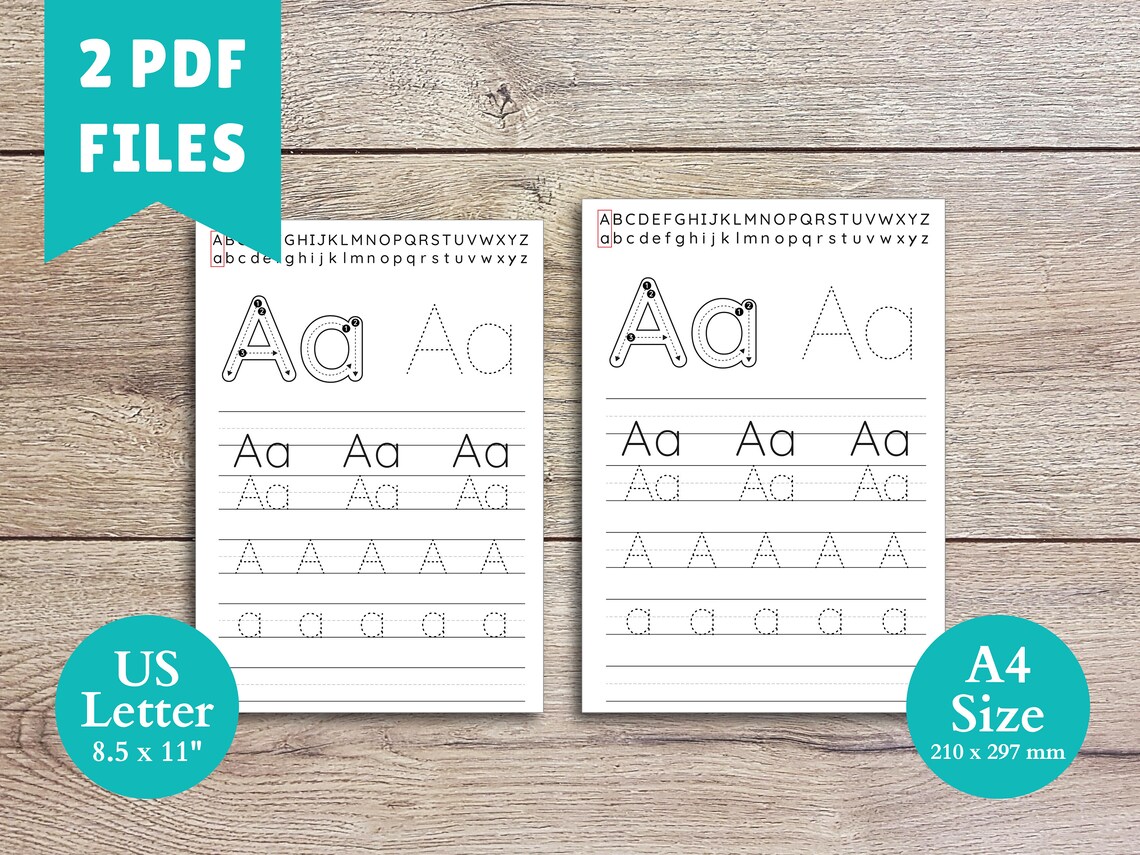 Alphabet Tracing Sheet ABC Tracing Cards Alphabet Phonics Preschool ...