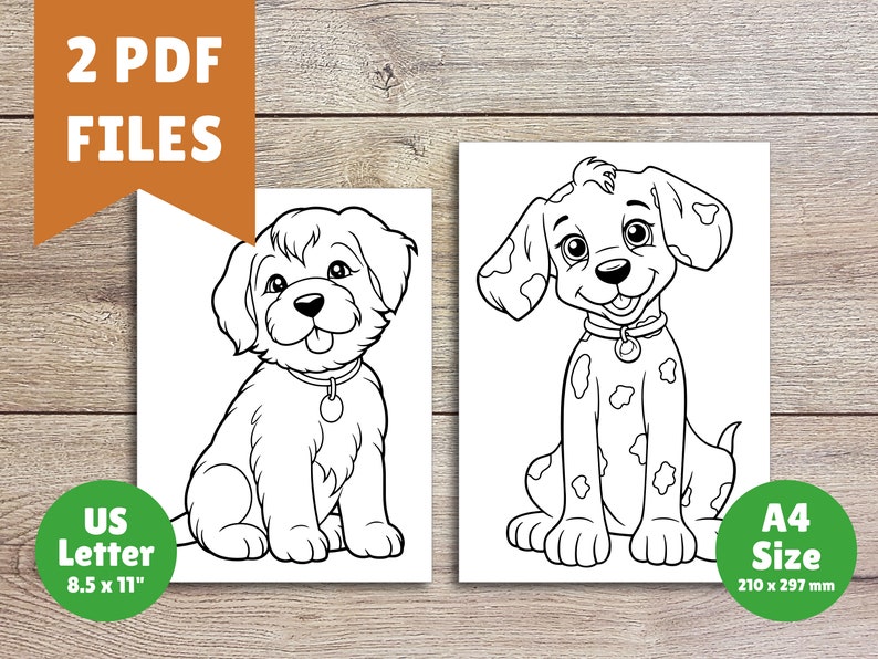 Easy Dog Coloring Pages for Kids Toddlers Preschoolers Toddlers ...