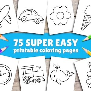 75 Easy Coloring Pages for Kids, Toddlers, Preschoolers Toddlers ...
