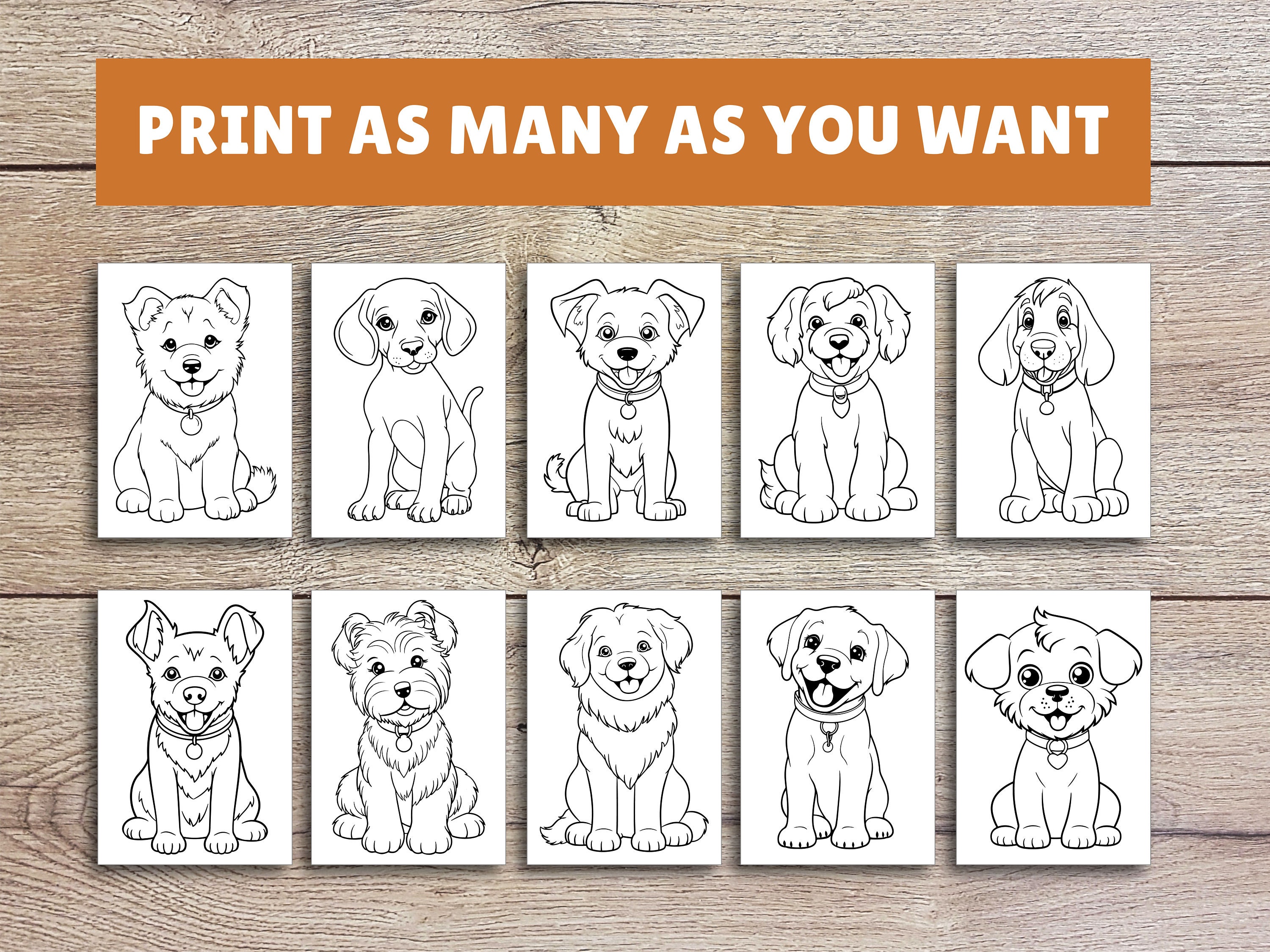 Easy Dog Coloring Pages for Kids Toddlers Preschoolers Toddlers ...